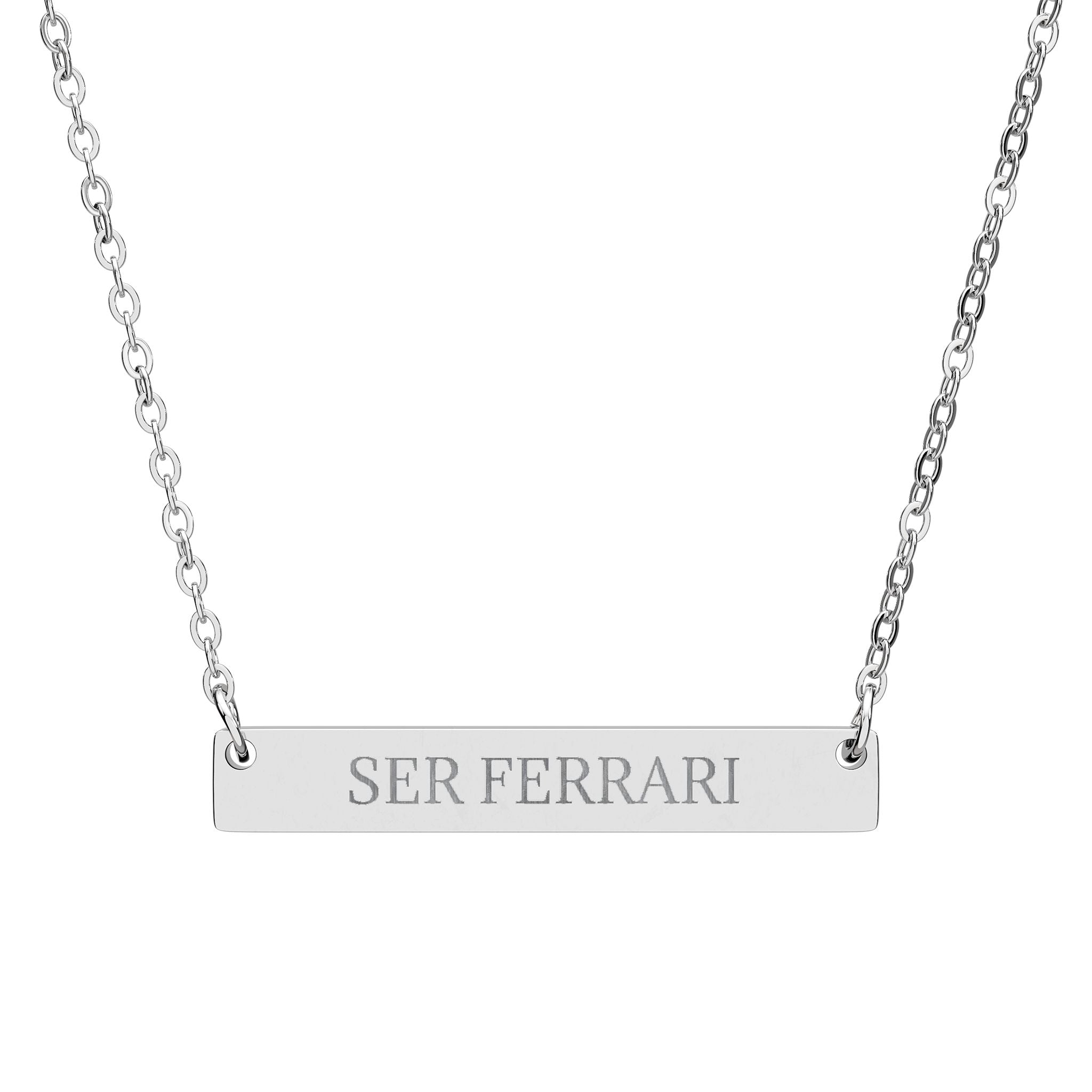 SER FERRARI - THE NAMEPLATE NECKLACE – Saddlethreads