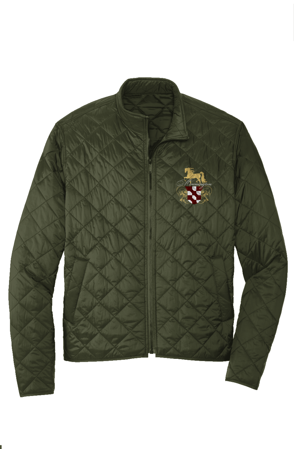 Luxury Quilted Jacket - Gold Embroidered Logo – Saddlethreads